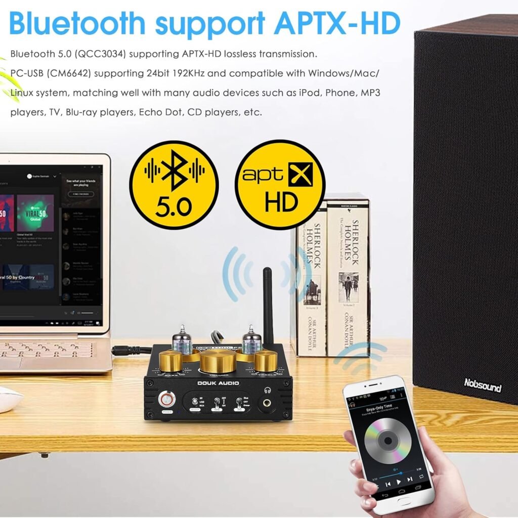 Douk Audio P1 Vacuum Tube Preamplifier Review Hi-Fi Bluetooth Receiver ...