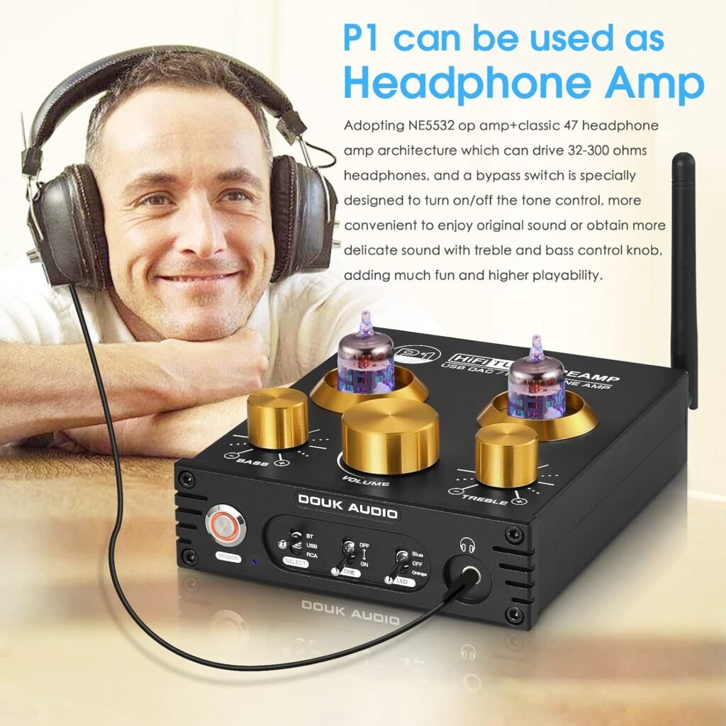 Douk Audio P1 Vacuum Tube Preamplifier Review Hi-Fi Bluetooth Receiver ...